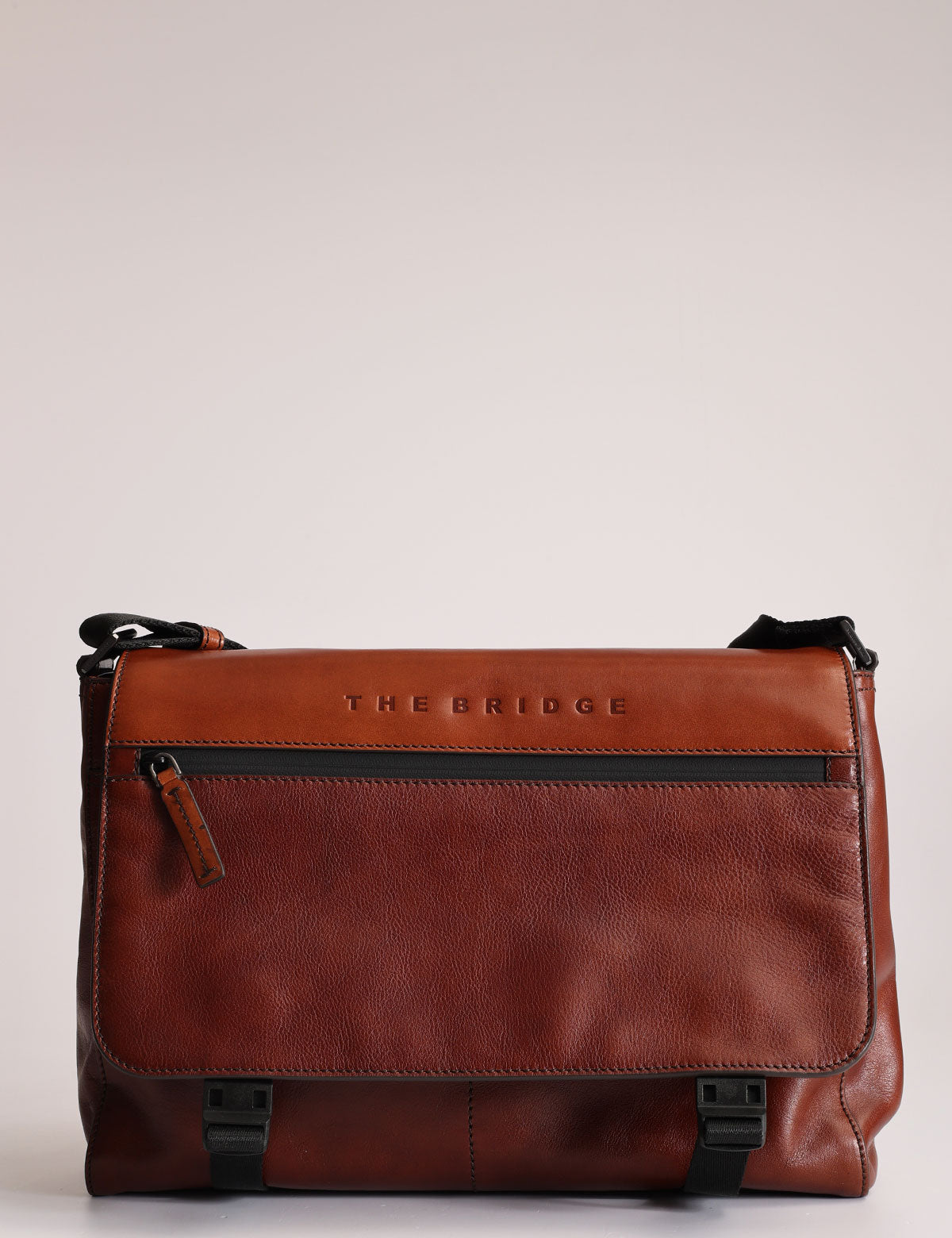 Pelle Borsa Messenger The Bridge The Bridge Frida brown leather ...